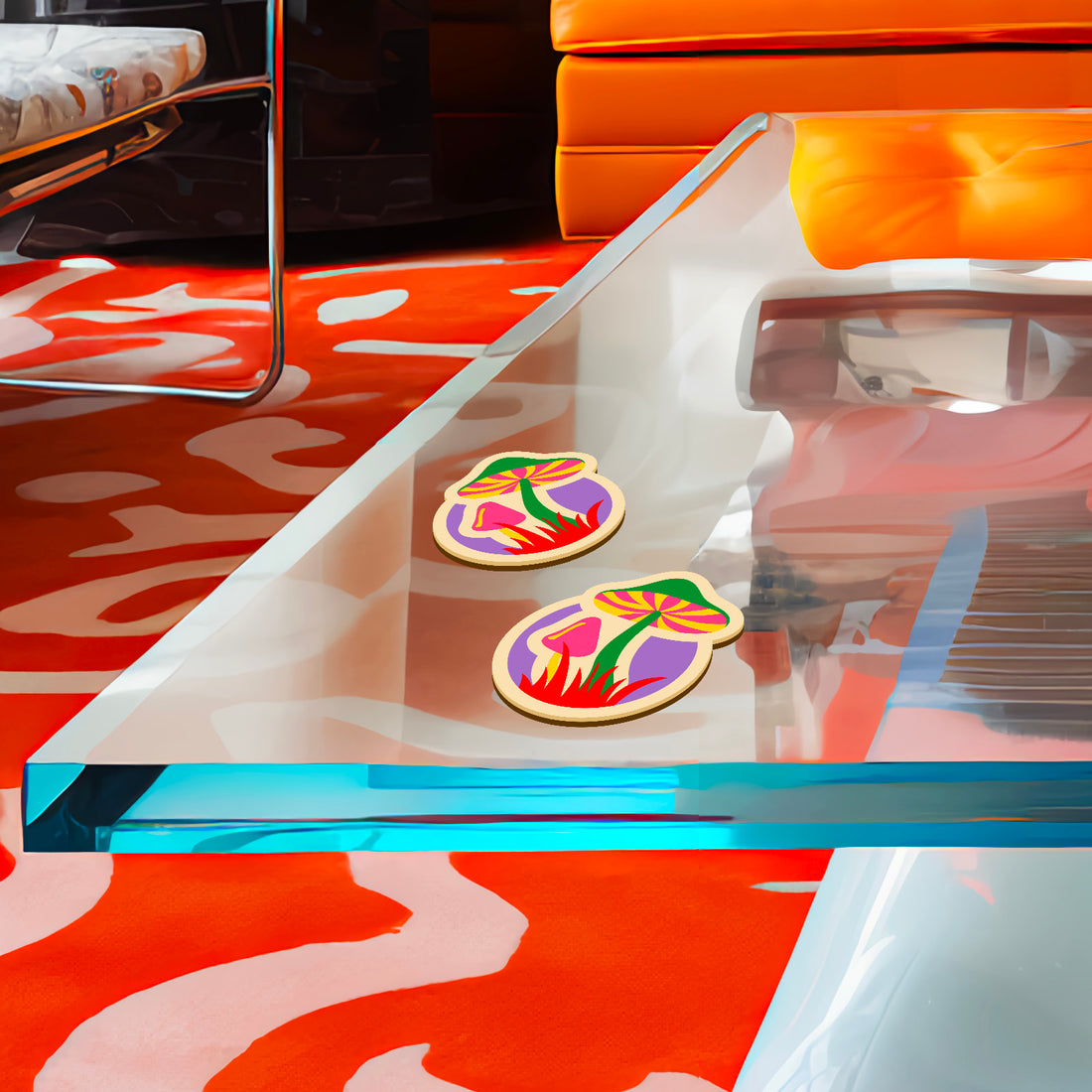 MindFlowers: Acrylic Drink Coasters