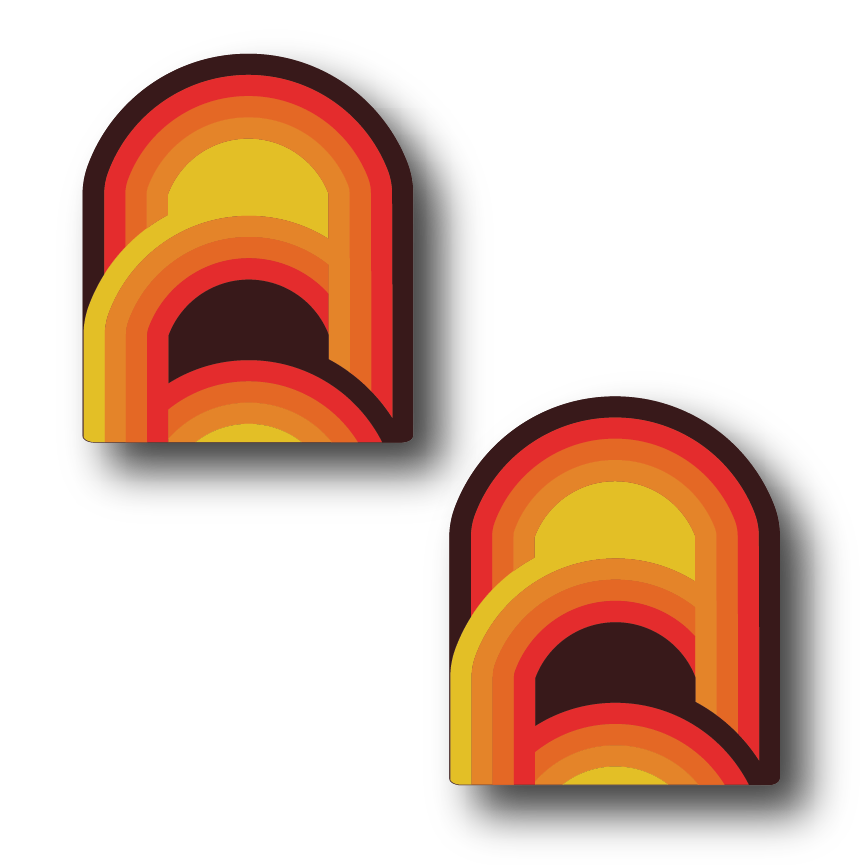 MindFlowers: Retro Archway Coasters