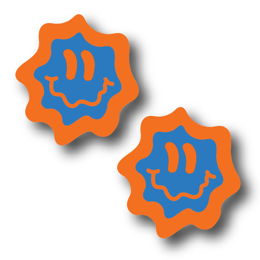 MindFlowers: Wavy Smiley Face Coasters