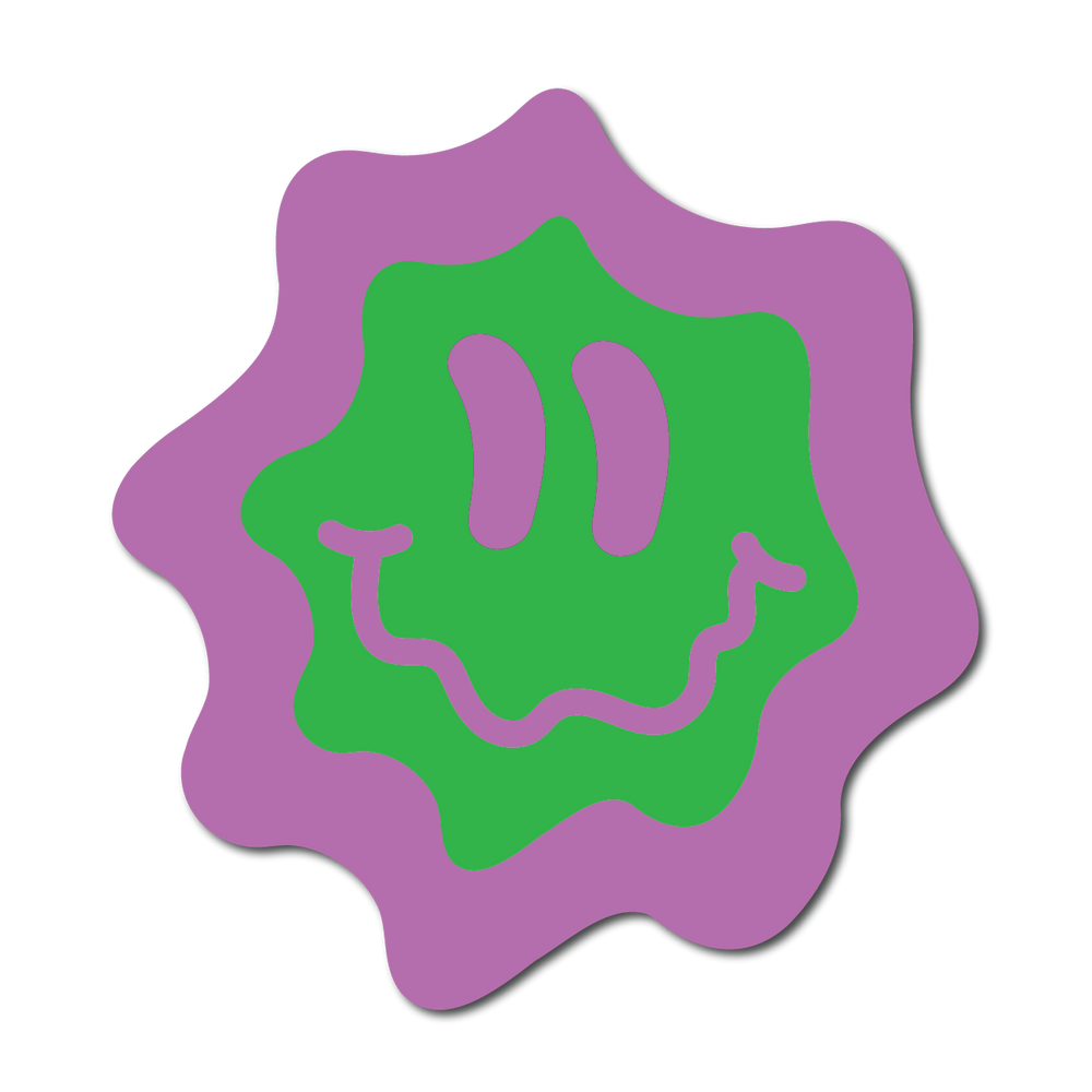 MindFlowers: Wavy Smiley Face Wall Art