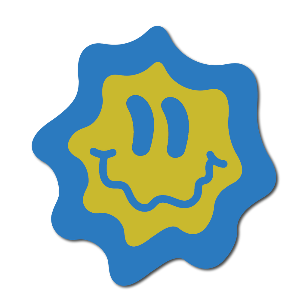 MindFlowers: Wavy Smiley Face Wall Art